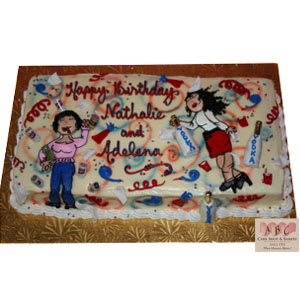 (1138) 21st Birthday Cake - ABC Cake Shop & Bakery