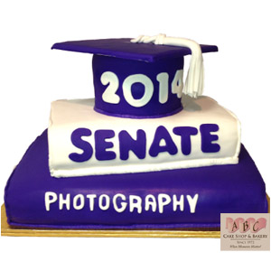 (1047) Offset Rectangular Graduation Cake - ABC Cake Shop & Bakery