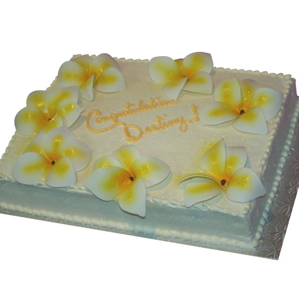 (1015) Yellow Flower Cake - ABC Cake Shop & Bakery
