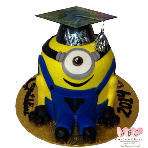 (1436) Minion Graduation Cake - ABC Cake Shop & Bakery