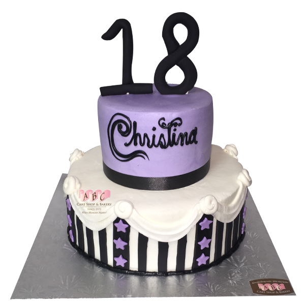 Purple 18th Birthday Cakes
