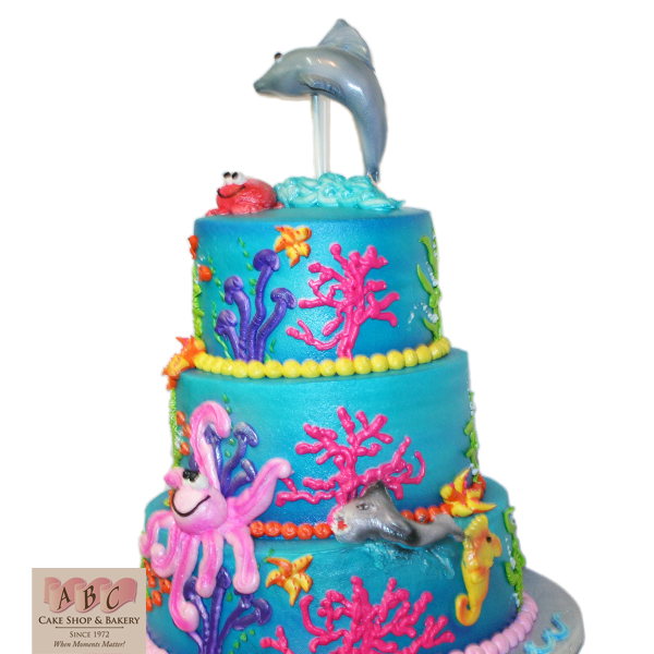 (1520) 3 Tier Ocean Cake - ABC Cake Shop & Bakery