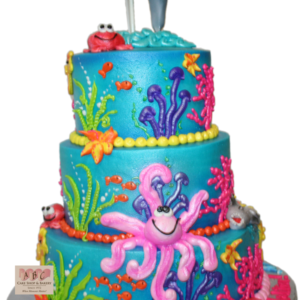 (1520) 3 Tier Ocean Cake - ABC Cake Shop & Bakery