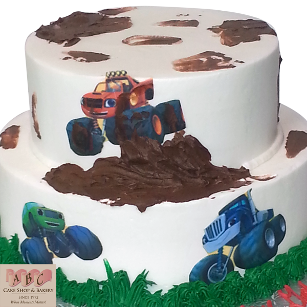 (1676) Mud Bog Birthday Cake - ABC Cake Shop & Bakery