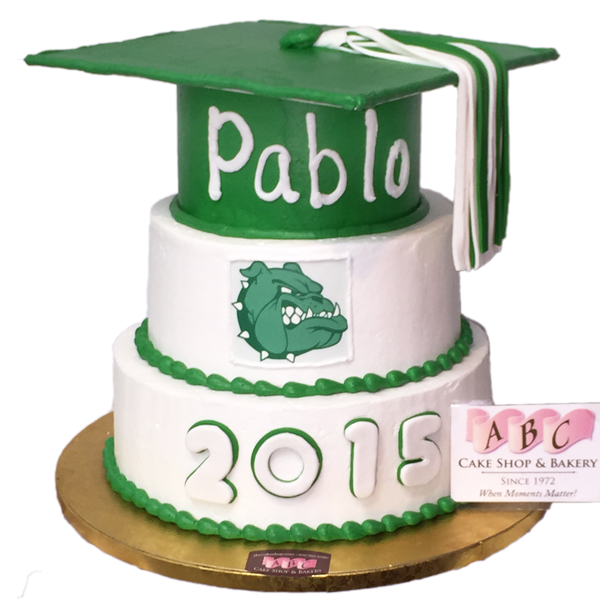 (1972) 3 Tier Albuquerque High Bulldog Graduation Cake - ABC Cake Shop ...