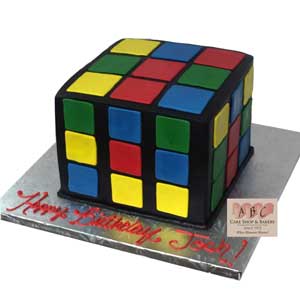 (2351) Rubik's Cube Shaped Cake - ABC Cake Shop & Bakery